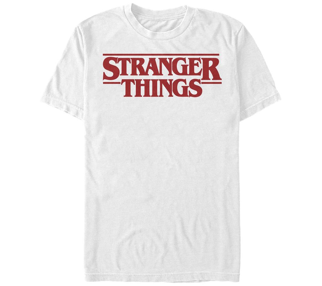 Fifth Sun Men's Stranger Things Red Logo White Tee - QVC.com