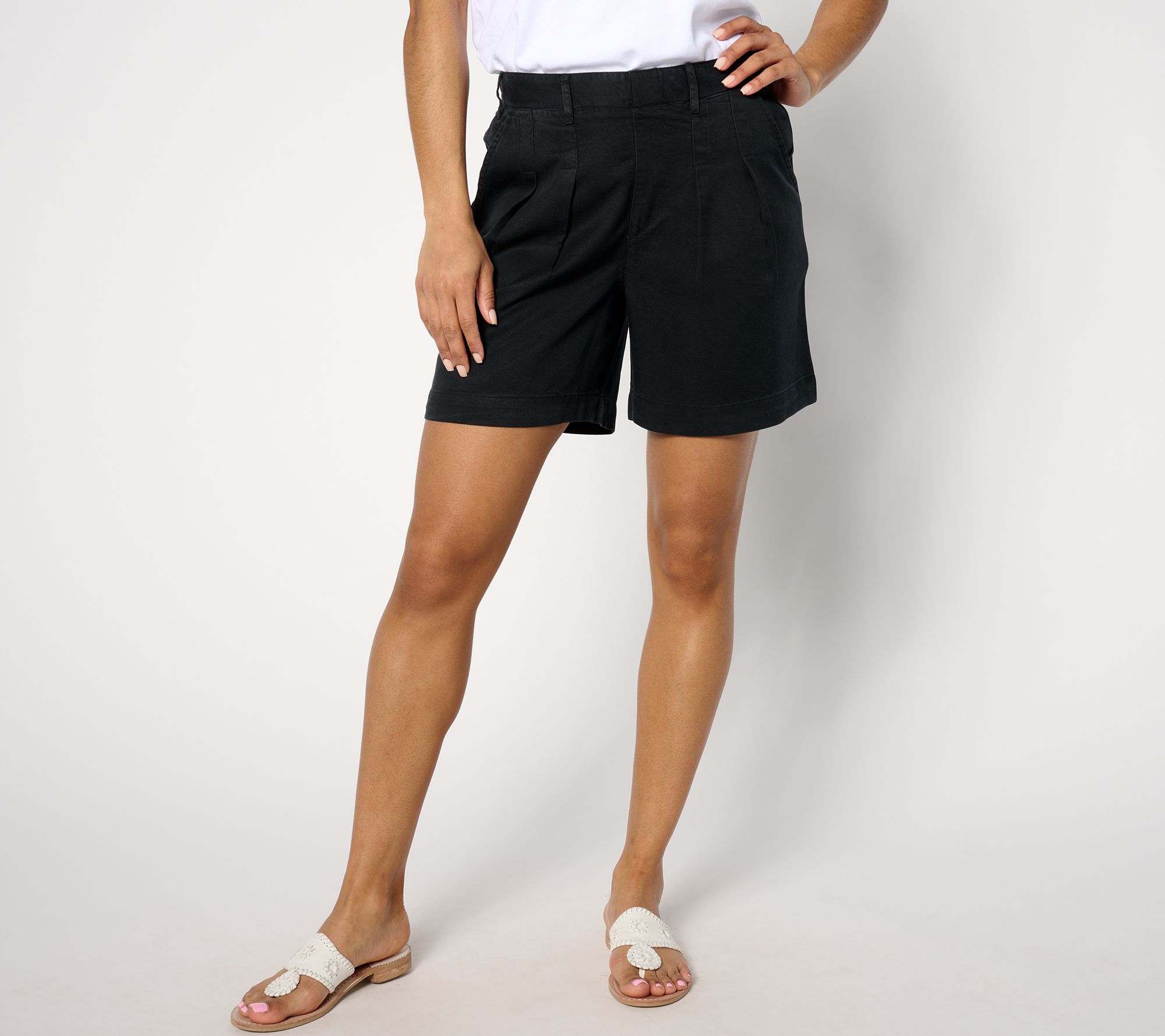 AnyBody Sueded Twill Utility Short - QVC.com