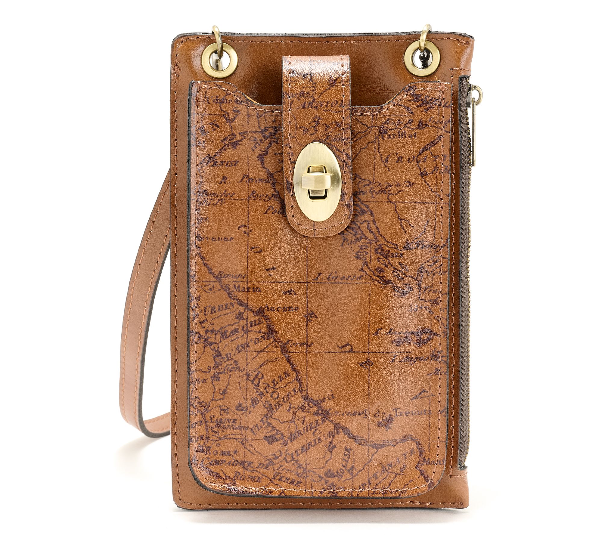 "As Is" Patricia Nash Leather Daphne Phone Crossbody - QVC.com
