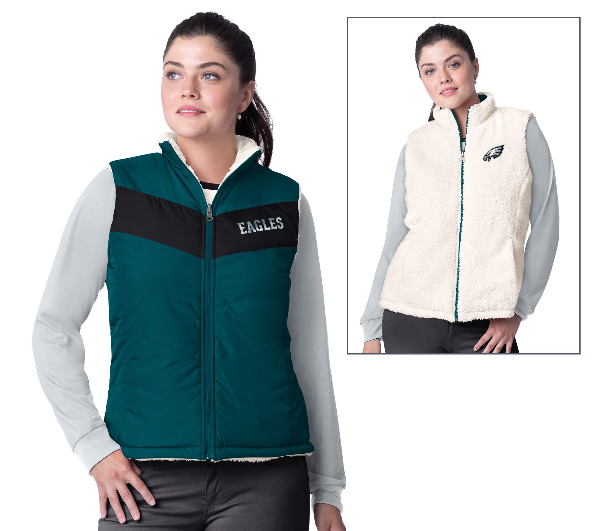 NFL Women's Game Rule Reversible Vest - QVC.com