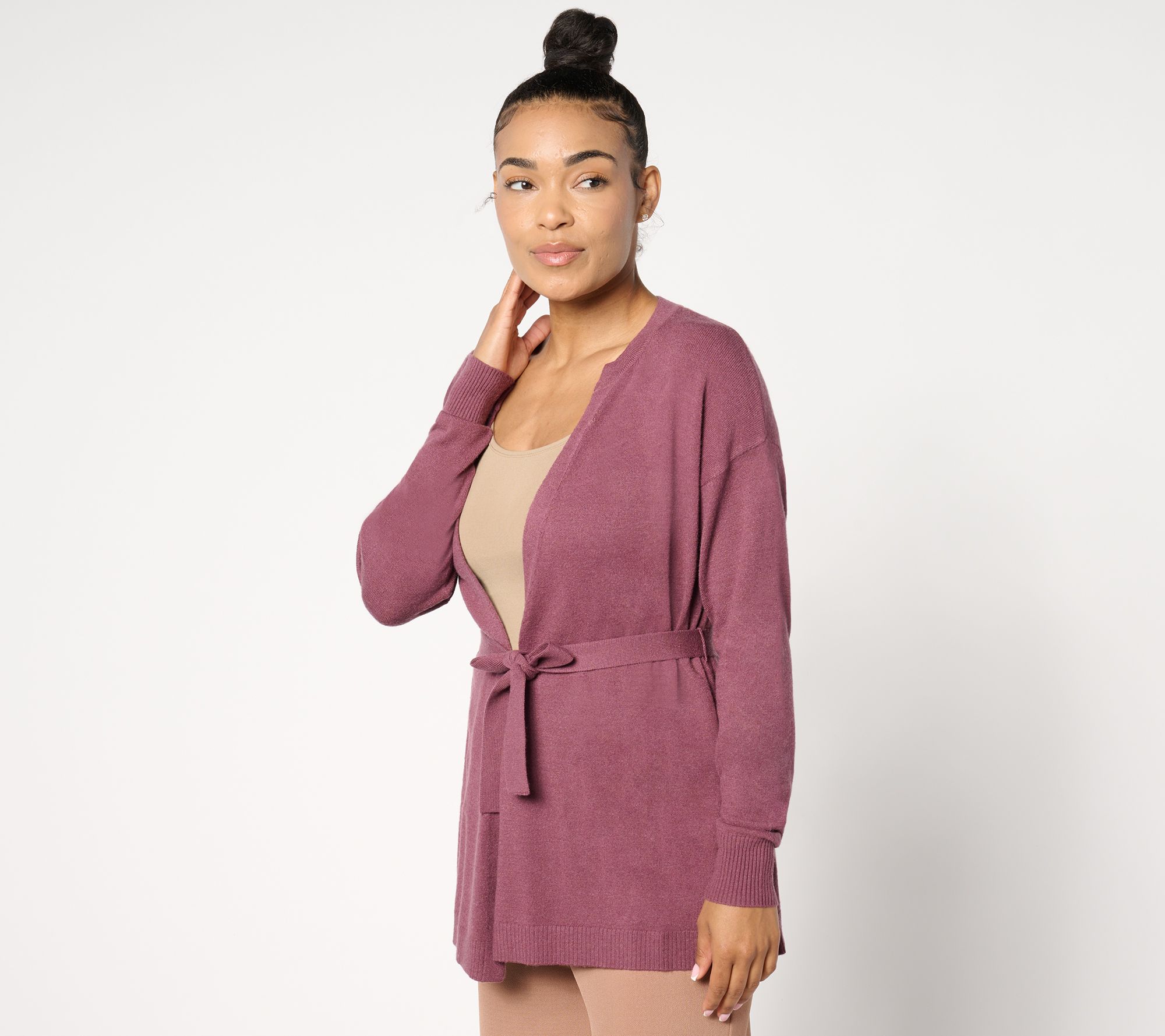 "As Is" BEAUTIFUL by Lawrence Zarian Wrap Front Self Belted Sweater ...