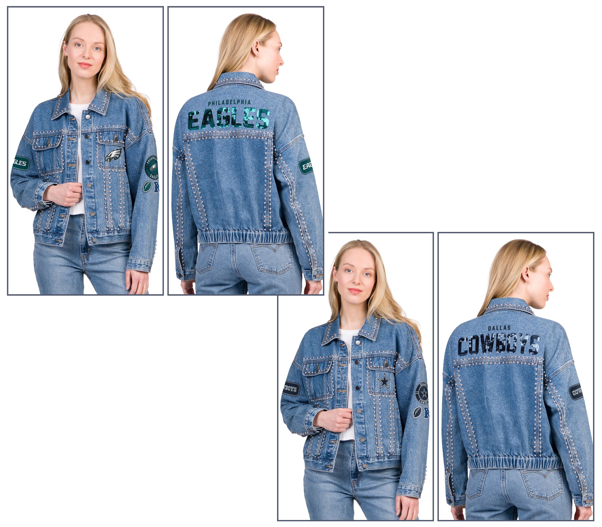 NFL Officially Licensed Women's Fashion Denim Jacket - QVC.com