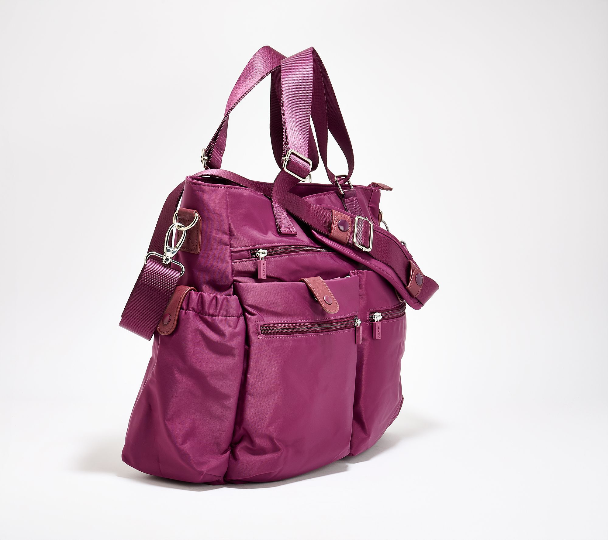 "As Is" IHKWIP The Champion Multi-Pocket Large Tote w/ Crossbody Strap ...