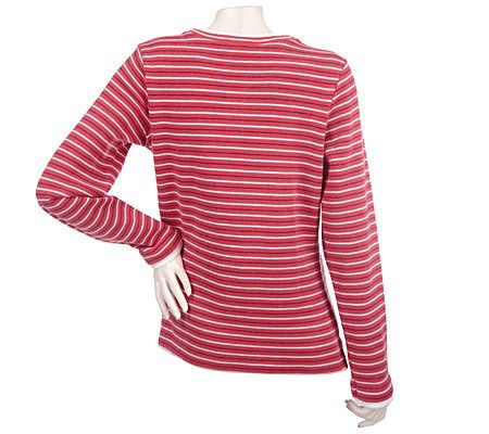 Denim & Co. Set of 2 Solid and Yarn Dye Rib Knit Duets - QVC.com