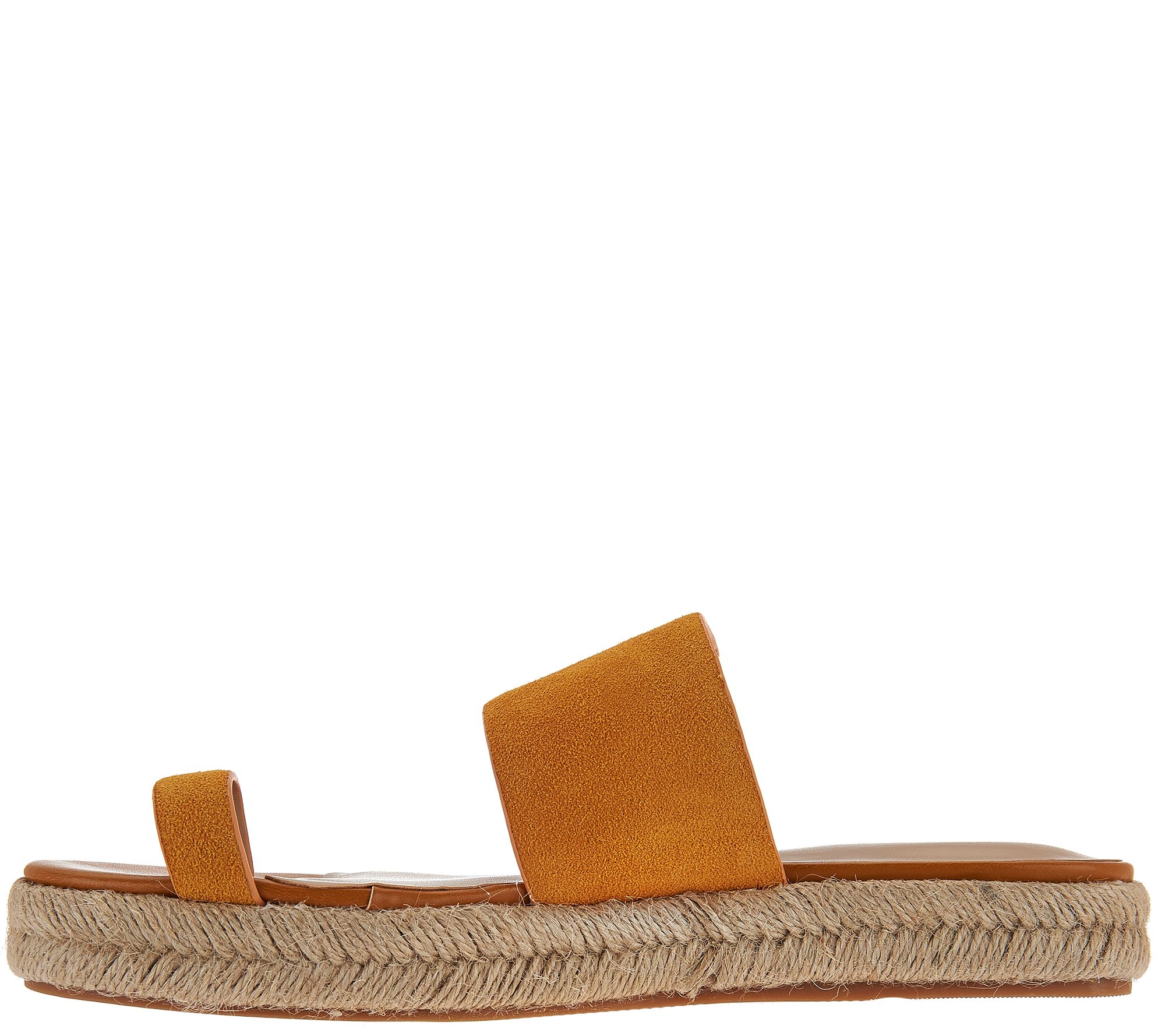 "As Is" H by Halston Suede Buckle Espadrille Slides-Savannah - QVC.com