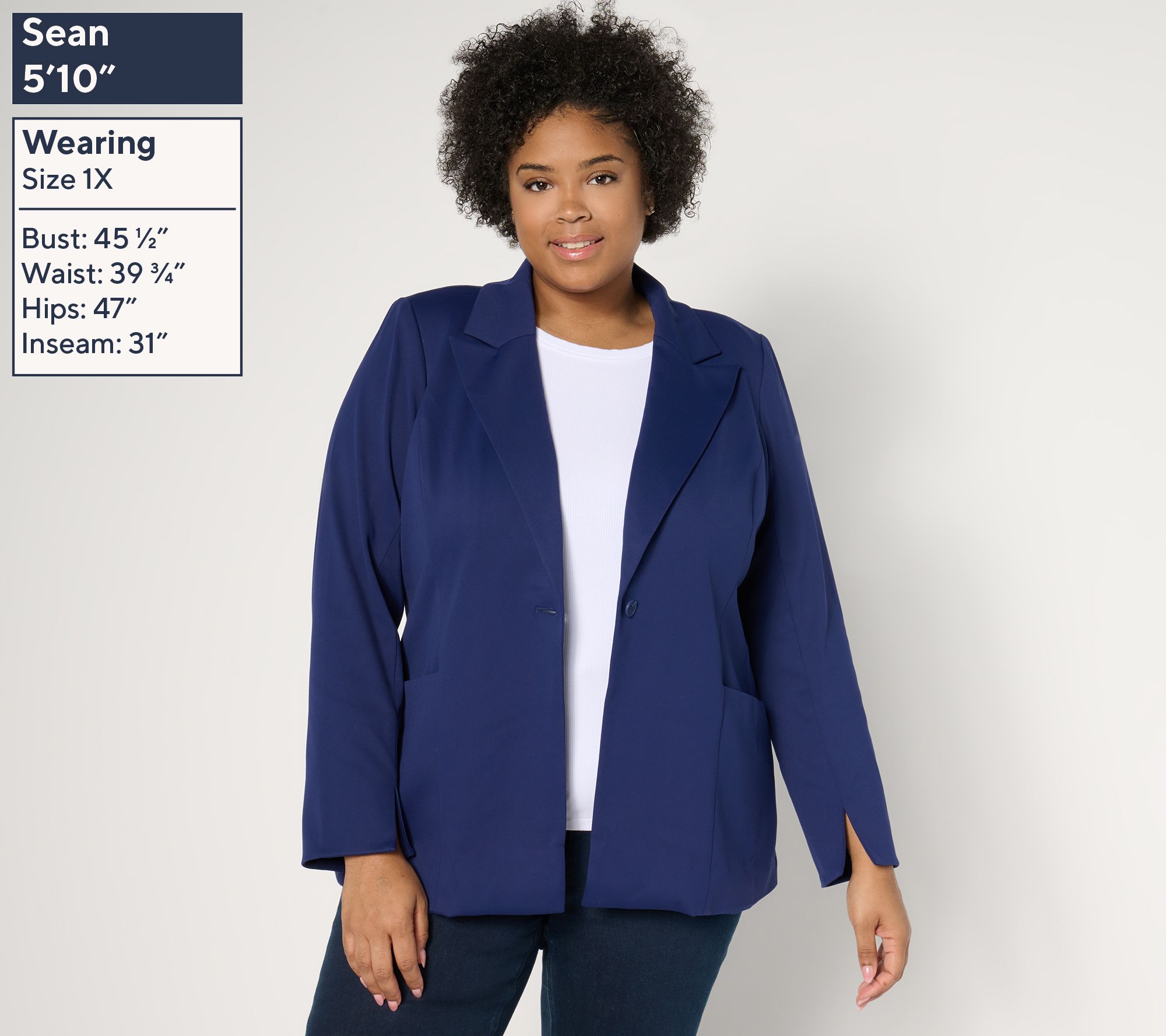 "As Is" Women with Control Soft Sculpt Blazer - QVC.com