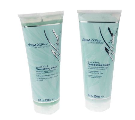 Nick Chavez Traditions Yucca Root Shampoo and Conditioner 8oz - QVC.com
