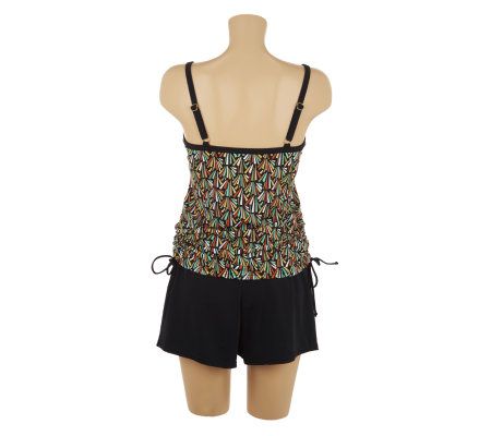 Fit 4 U C's Shellborne Scoop Neck Shortini with Side Ties - QVC.com
