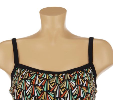 Fit 4 U C's Shellborne Scoop Neck Shortini with Side Ties - QVC.com