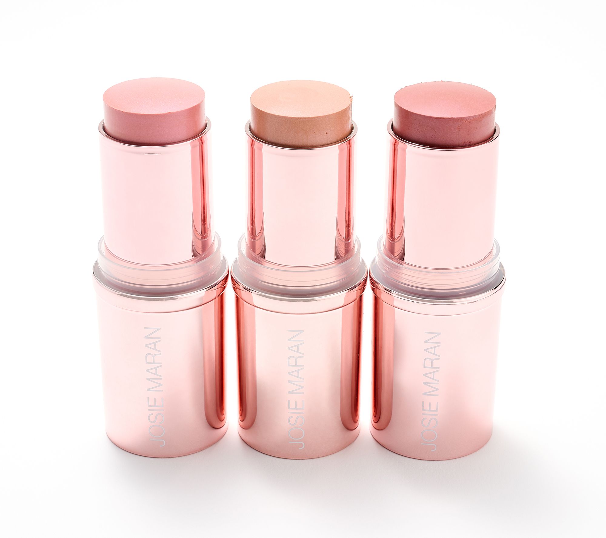 Josie Maran Argan Beauty All Over Color Lip & Cheek 3pc Color Stick Set ...