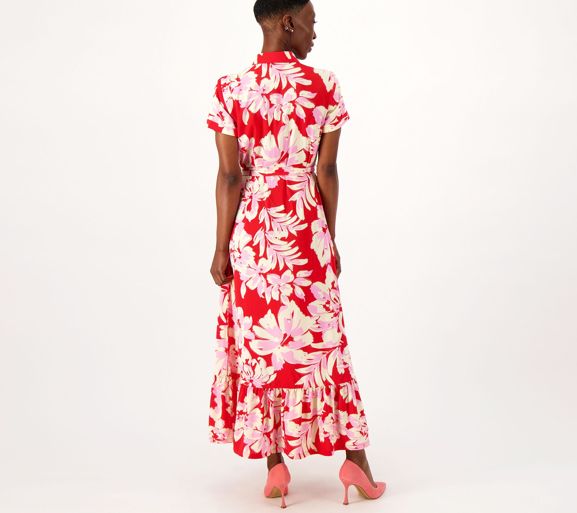 "As Is" Studio Park X Amy Stran Regular Floral Maxi Shirtdress - QVC.com