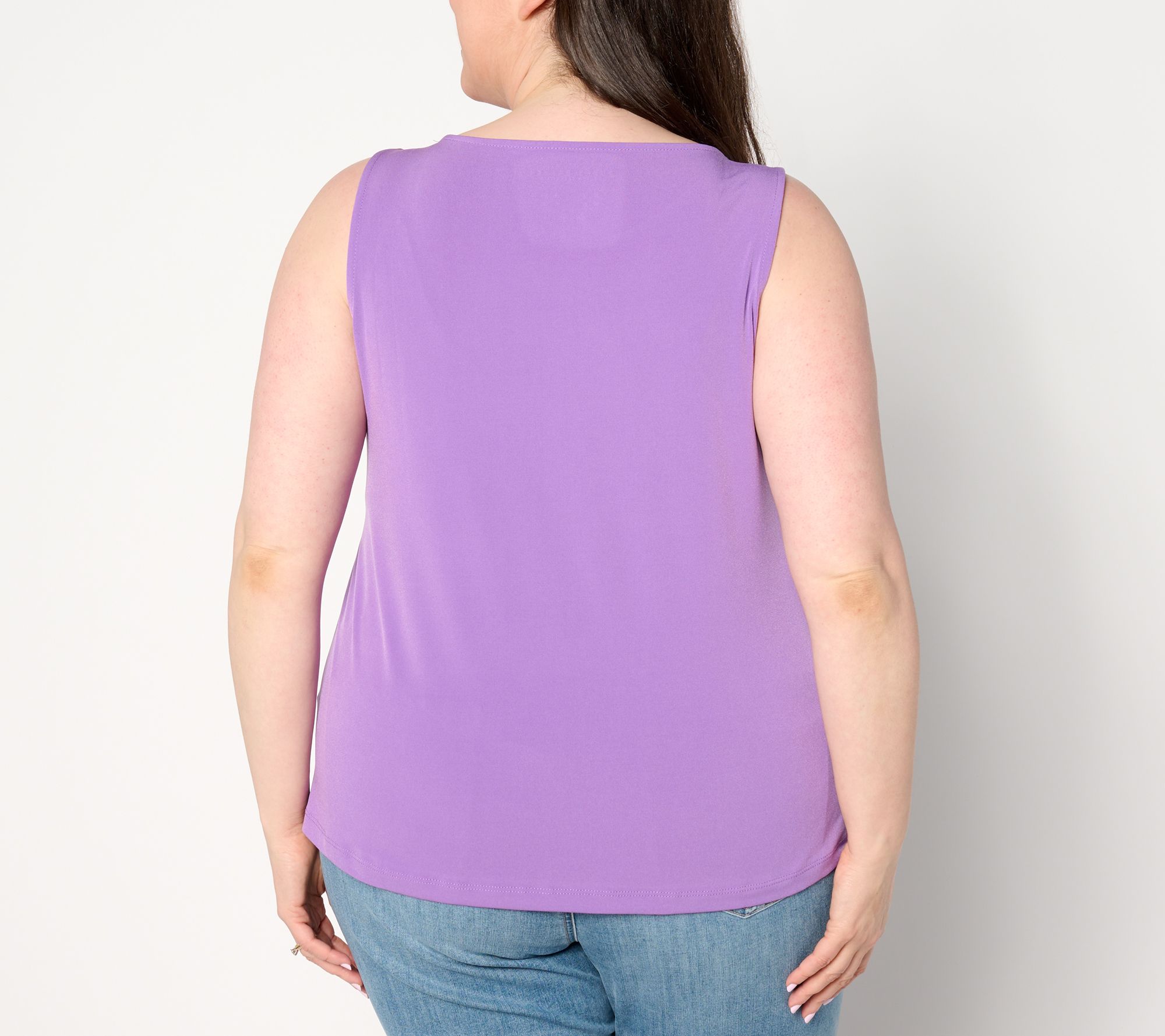 "As Is" Susan Graver Modern Essentials Set of 2 Liquid Knit Tank Tops ...