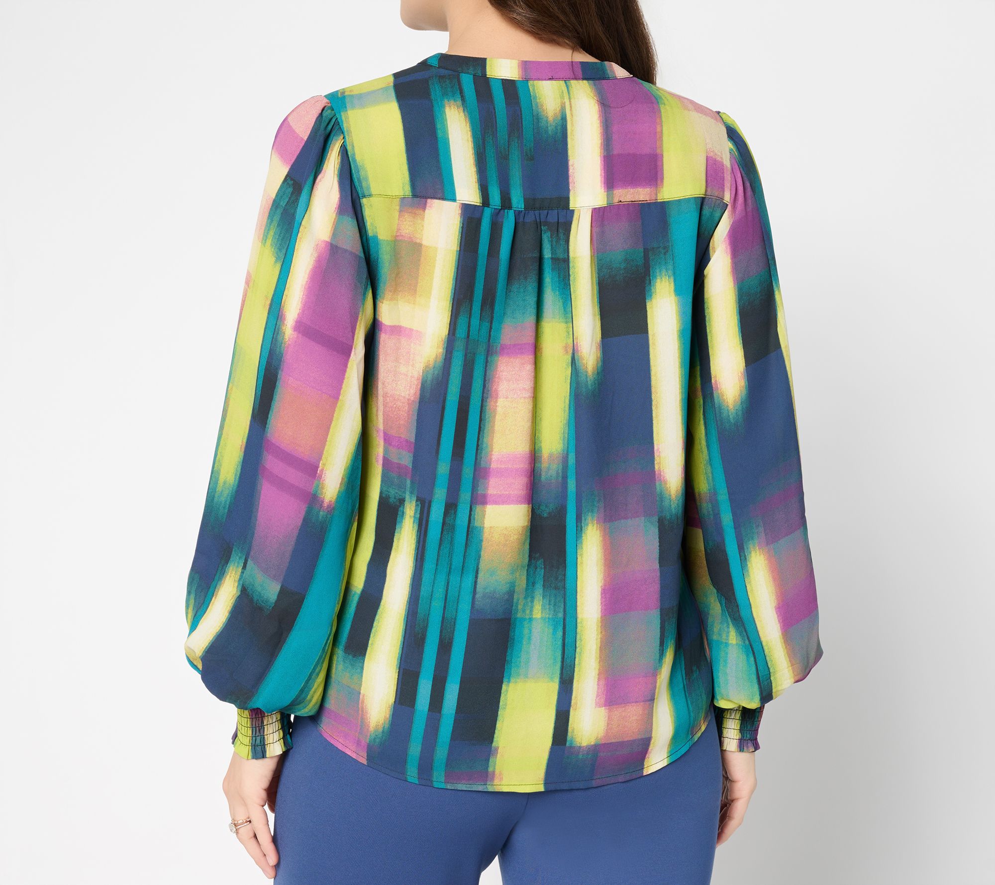 Nicole by Nicole Miller Crepe Chiffon Blouse - QVC.com