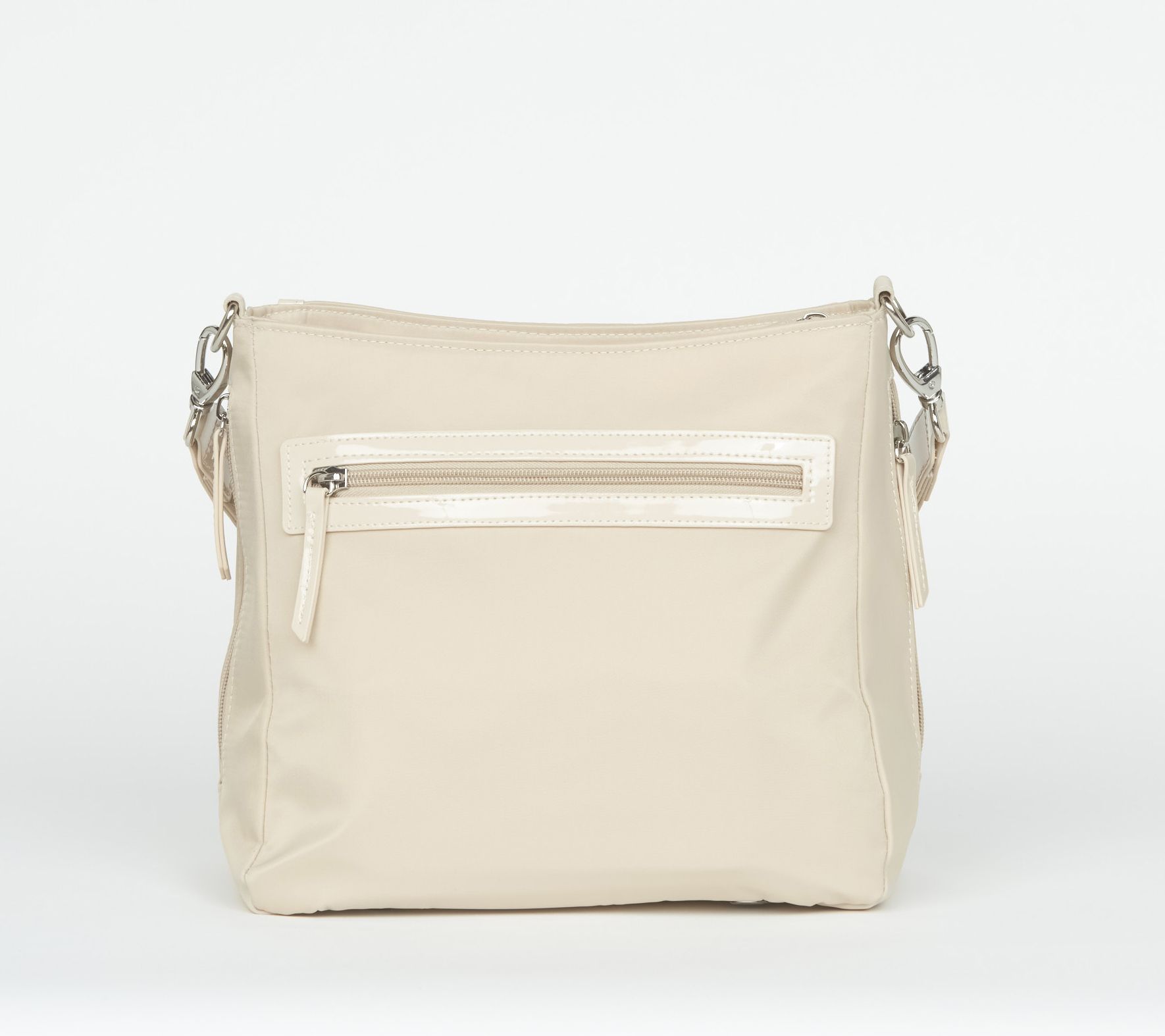 "As Is" IHKWIP The Savvy Patent Trim Shoulder Bag w/Crossbody - QVC.com