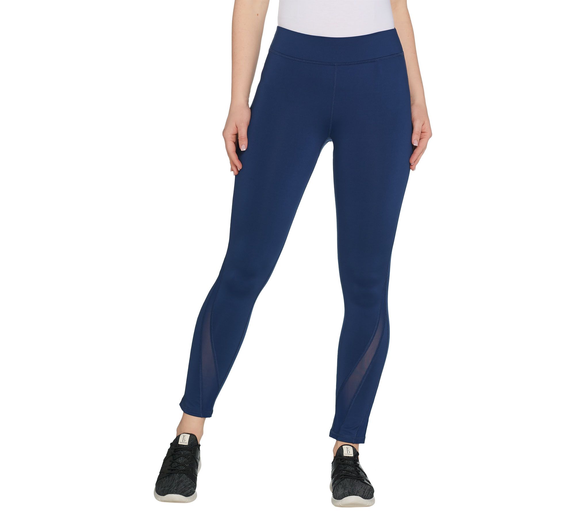 Susan Lucci Collection Ankle Leggings with Mesh Detail - QVC.com
