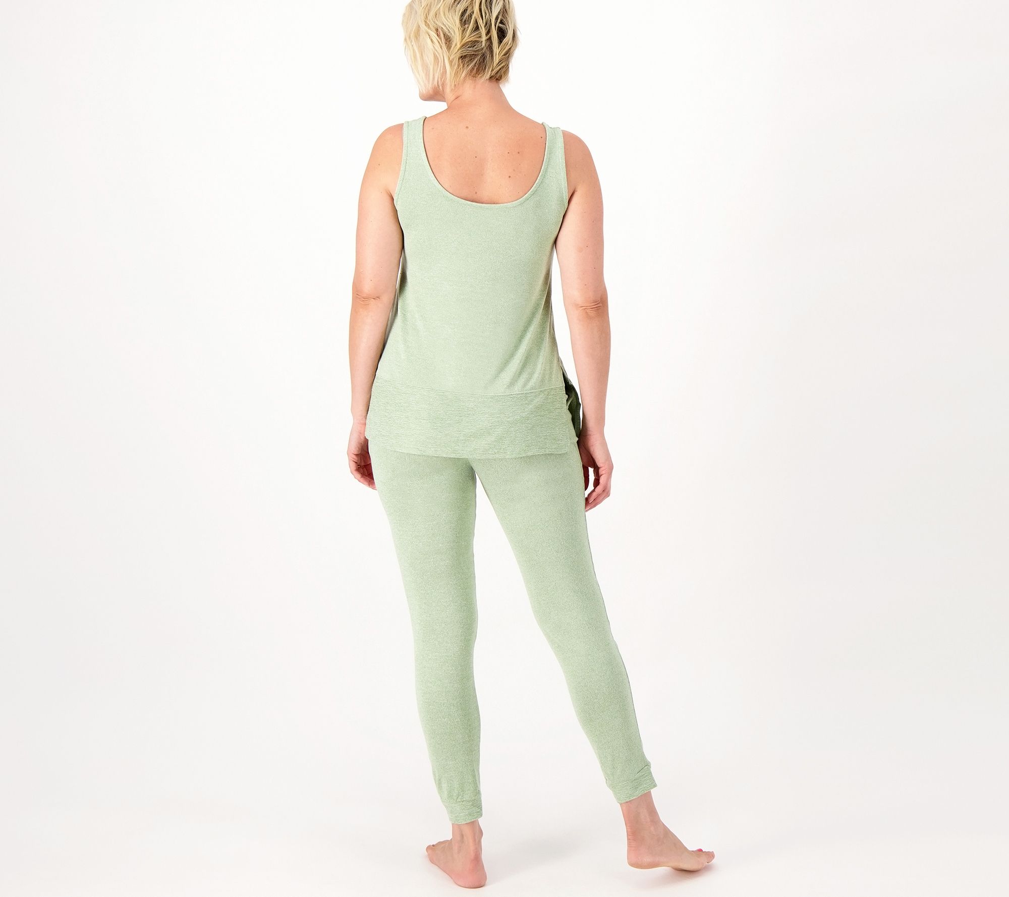 As Is Cuddl Duds Tall Seriously Soft Knit Tank Cardi And Jogger Set