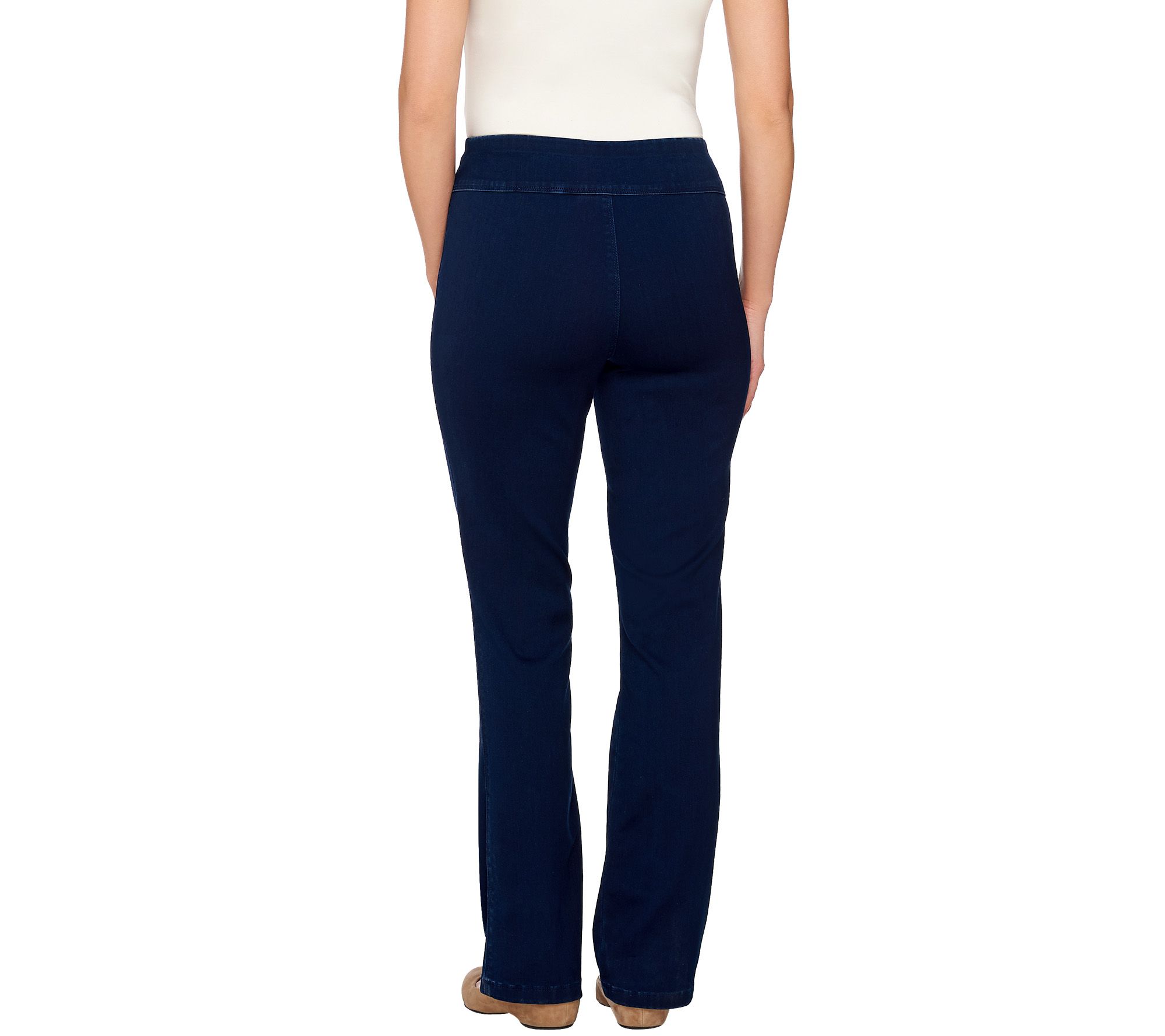 Denim & Co. Active Regular Denim Yoga Pants with Front Pockets - QVC.com