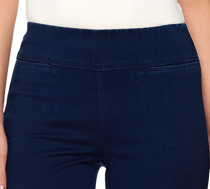 Denim & Co. Active Regular Denim Yoga Pants with Front Pockets - QVC.com