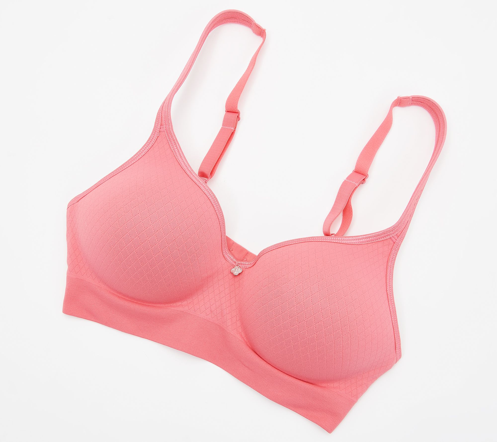 "As Is" Breezies Diamond Jacquard Underwire Bra - QVC.com