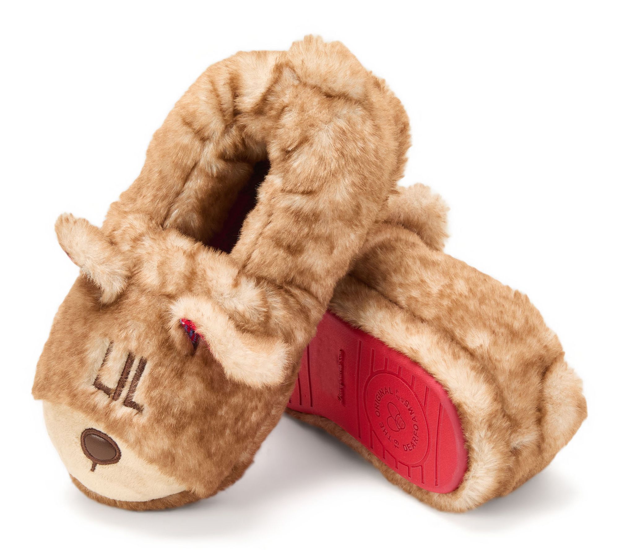 Dearfoams Kid's Toddler Lil Bear Christmas Critter Slipper - QVC.com