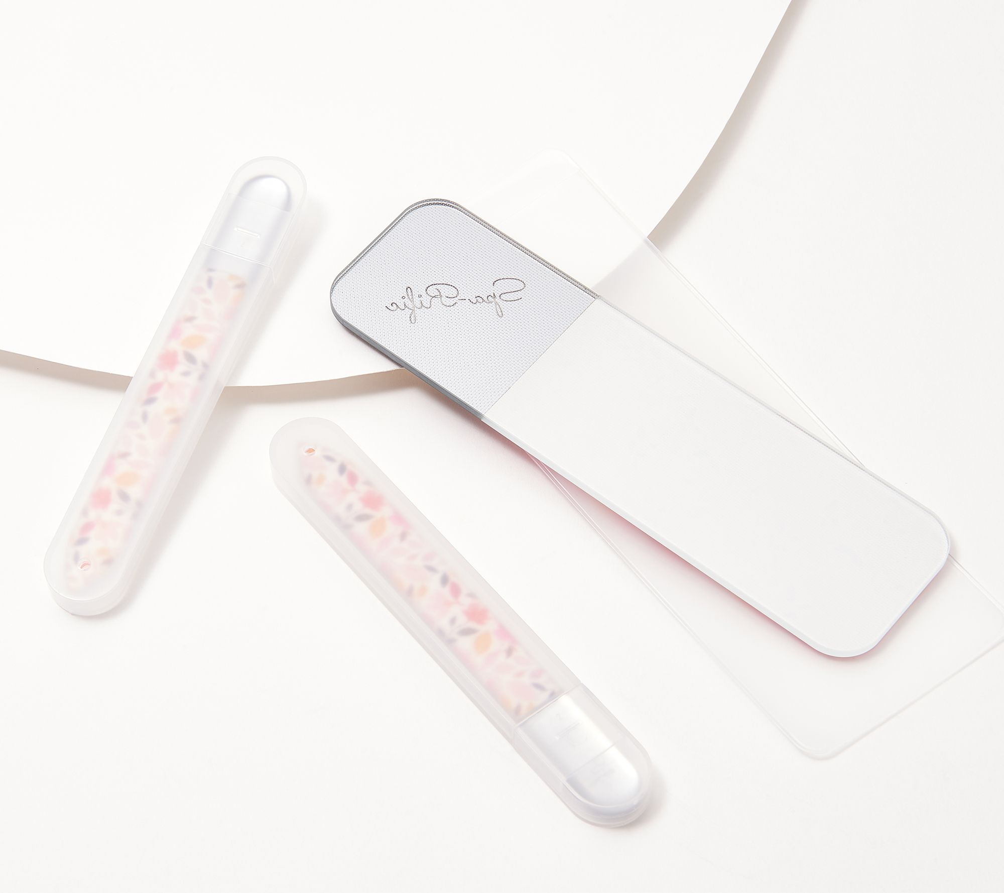Spa-Rific Laser Etched Hardened Glass 3-Pc Mani-Pedi Set - QVC.com