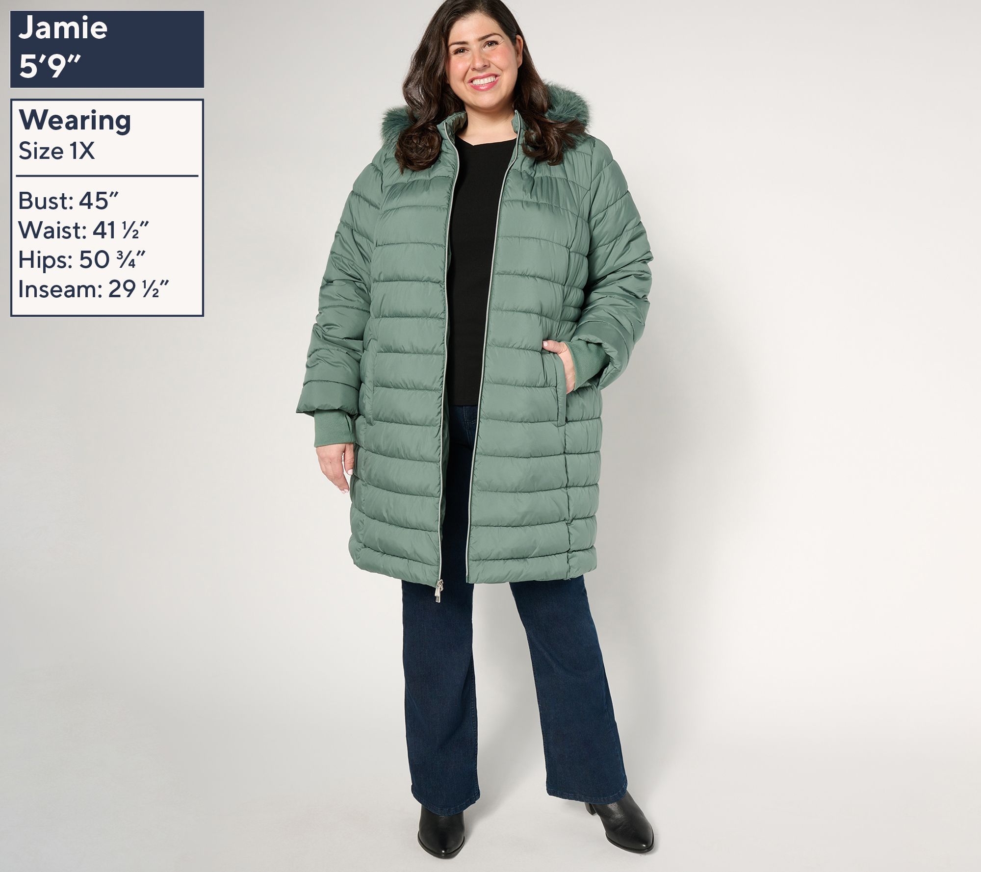 Susan Graver Water Resistant Quilted Coat with Removable Hood - QVC.com