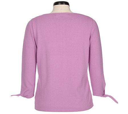 Dialogue Stretch 3/4 Tie Sleeve Cardigan and Tank - QVC.com