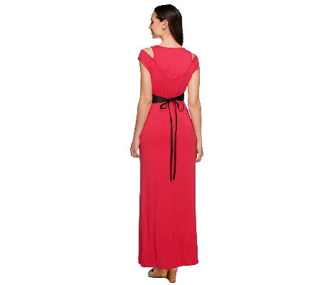 "As Is" Lisa Rinna Collection Reg Cold Shoulder Maxi Dress - QVC.com