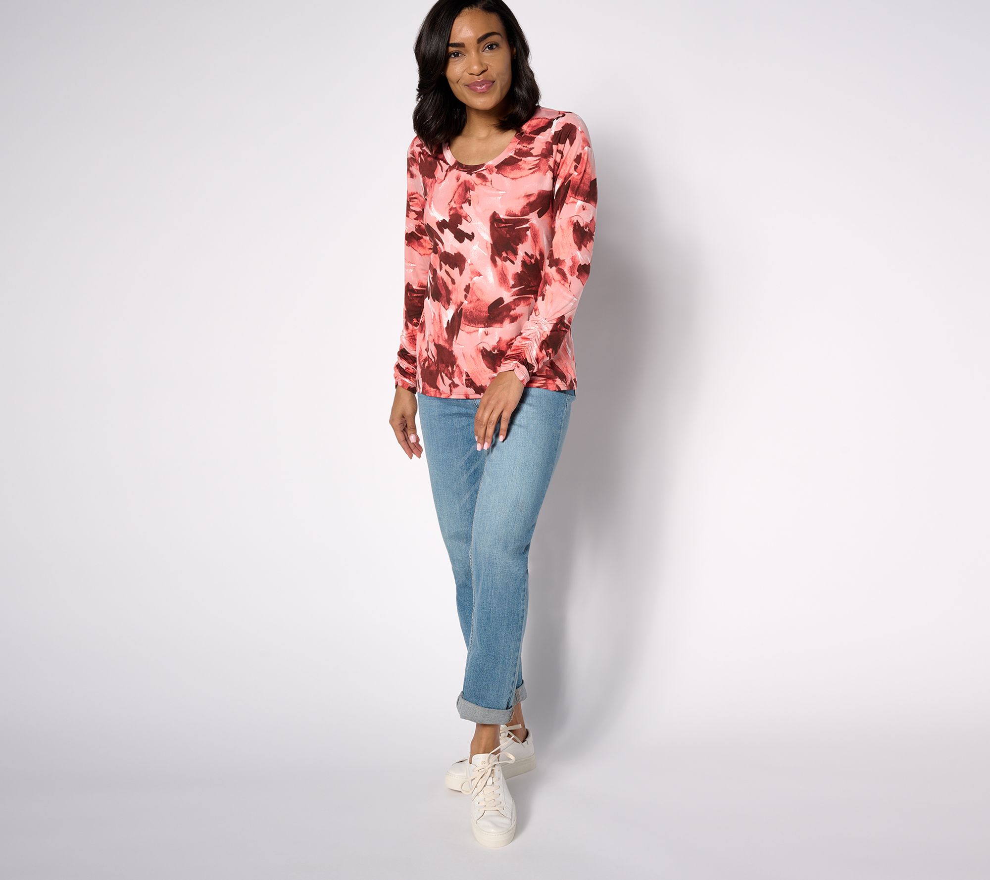 zuda Z-Cool Printed Layering Top - QVC.com