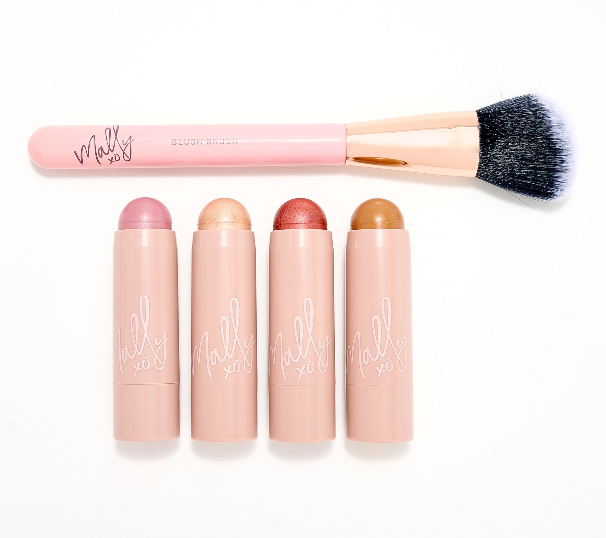 Mally 5-Piece Blush, Bronze & Highlight Collection with Brush - QVC.com