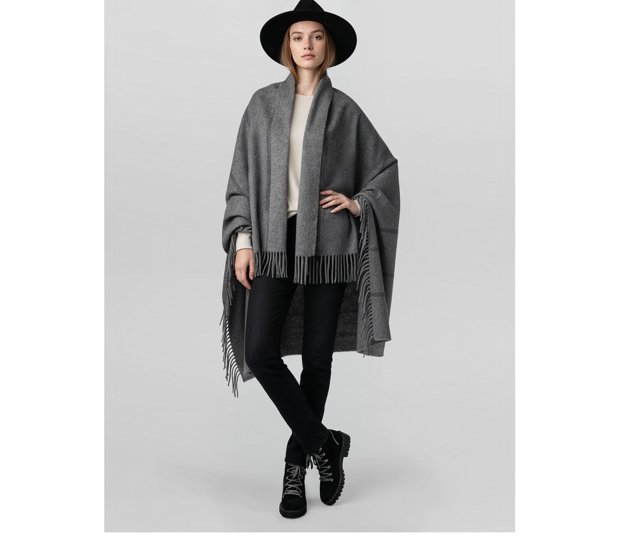 alicia adams alpaca Alpaca & Wool Blend Notting Hill Wrap - QVC.com