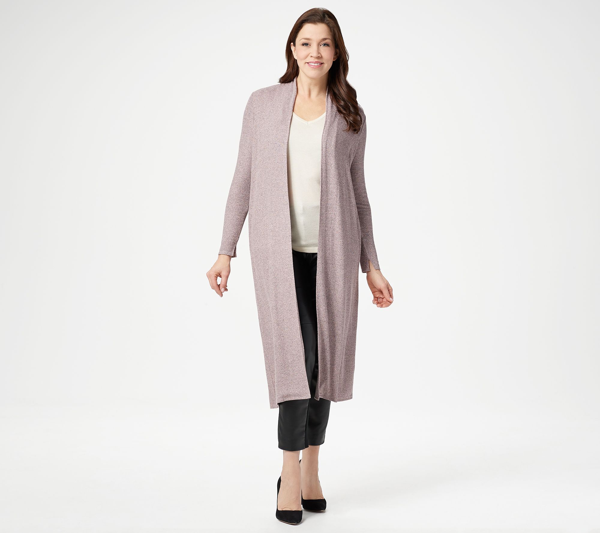 "As Is" Lisa Rinna Collection Petite Open Duster Cardigan - QVC.com
