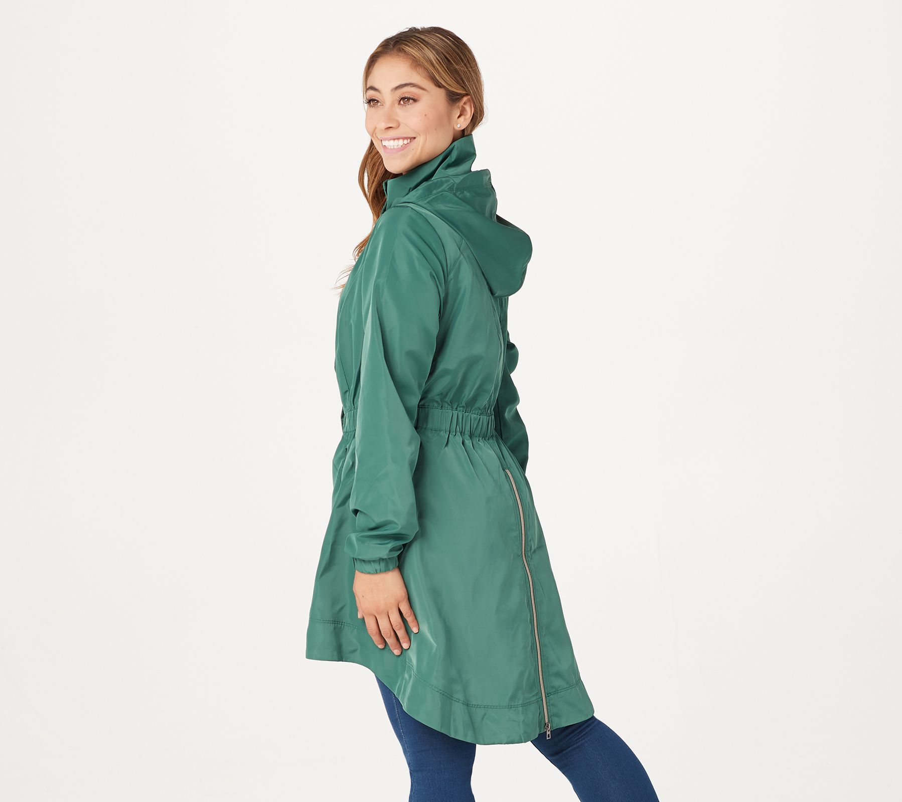 "As Is" zuda Elemental Zip-Front Hi-Low Jacket - QVC.com