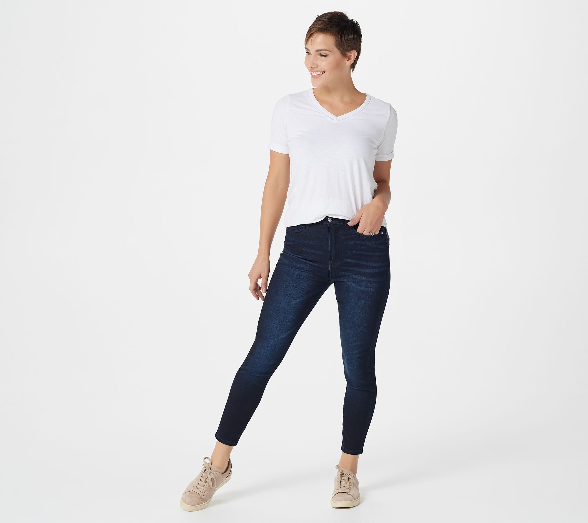 "As Is" Serra Retreat Surfrider High- Rise Skinny Jeans- Webb Way - QVC.com