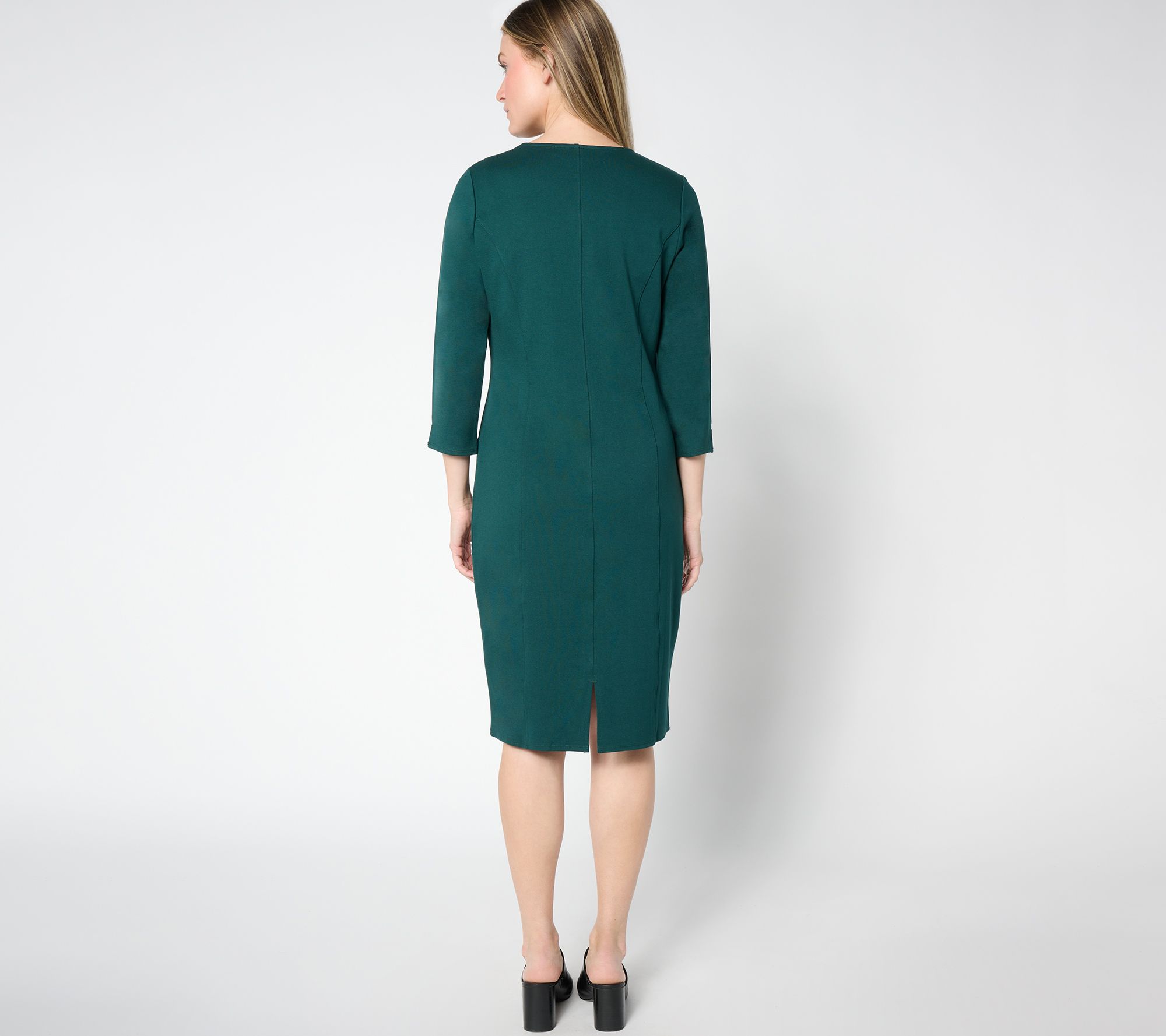 Joan Rivers Regular Ponte Long Sleeve Dress - QVC.com