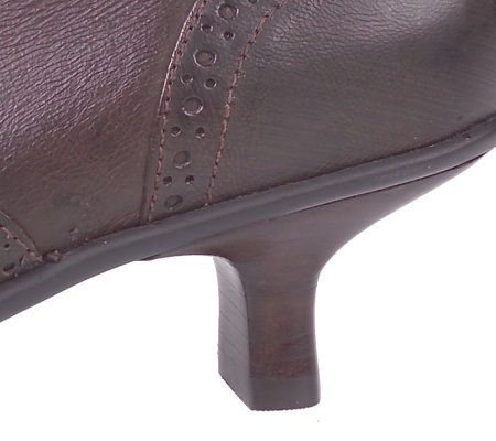 Kenneth Cole Reaction Leather SideZip Boots with Wing Tip Detail - QVC.com