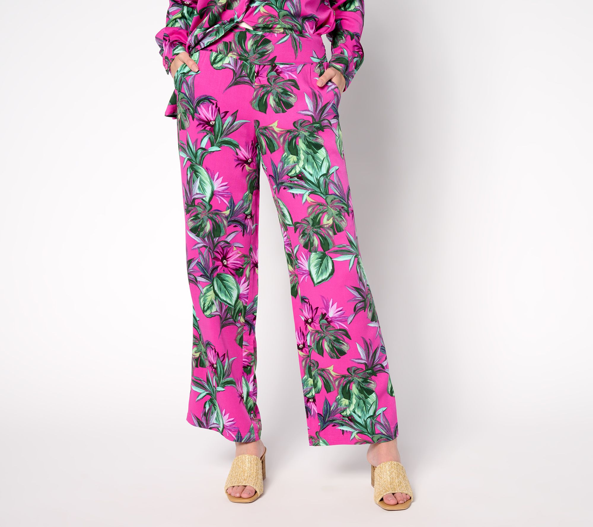 Brandis Dress Out Loud Duet Dressing Print or Solid Wide Leg Pants ...