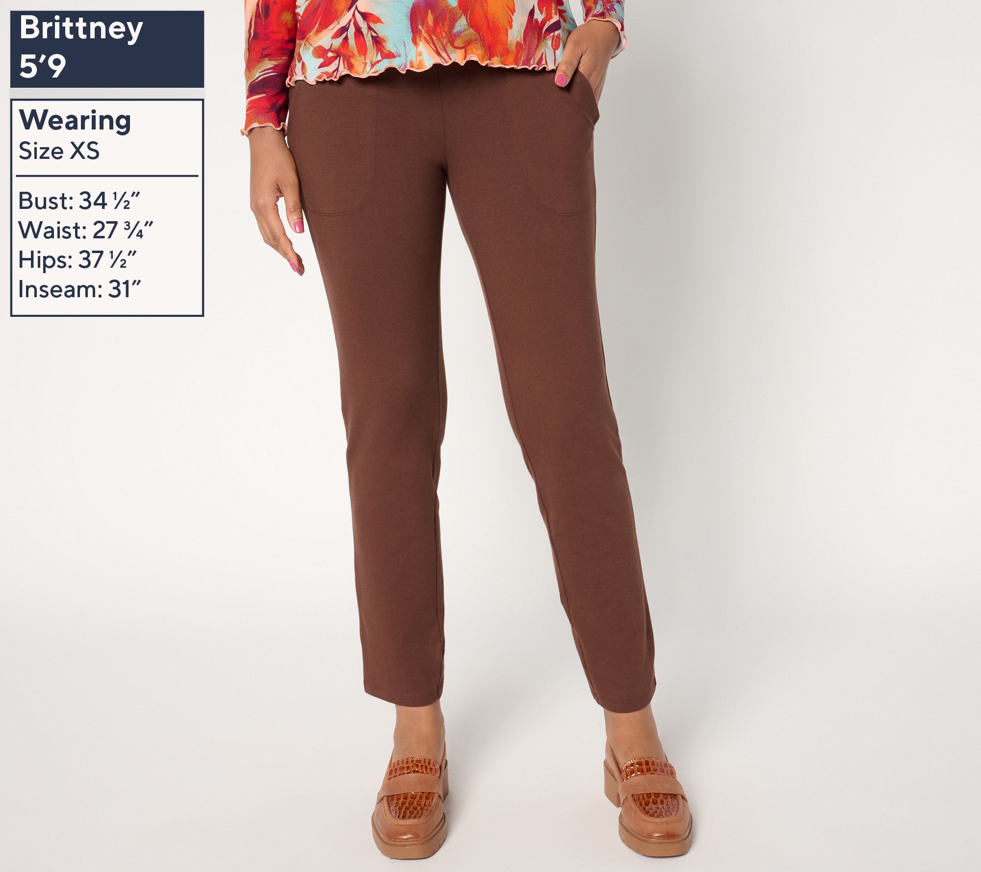 "As Is" Women with Control Tummy Control Tall Slim Leg Pant - QVC.com