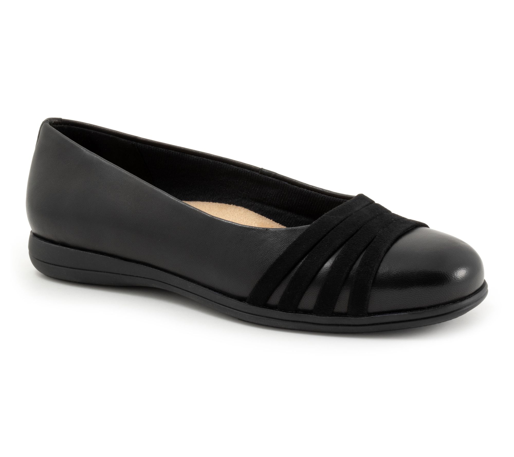 Trotters Drew Leather Flat - QVC.com