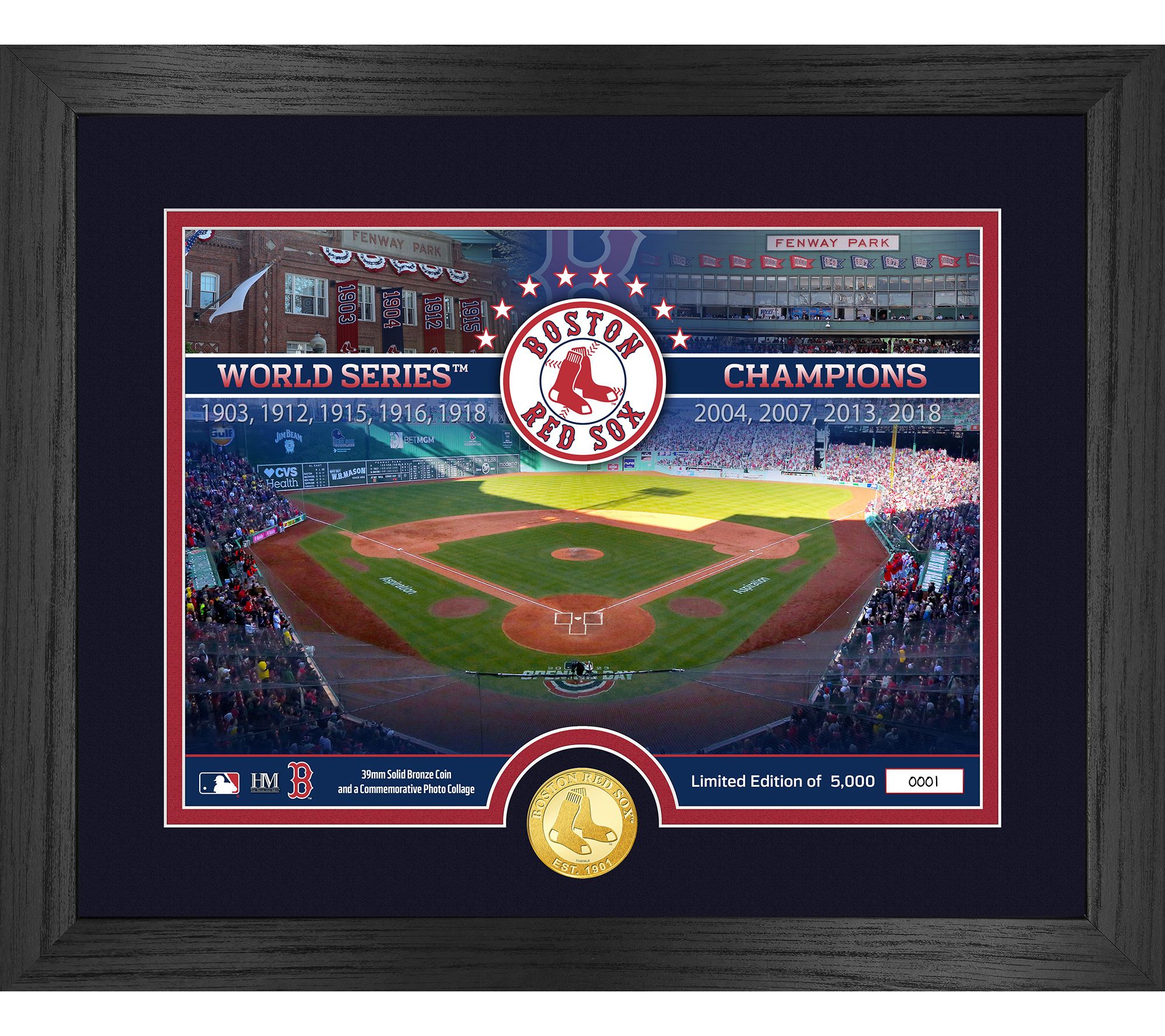 Highland Mint Boston Red Sox Bronze Coin Photoint - QVC.com