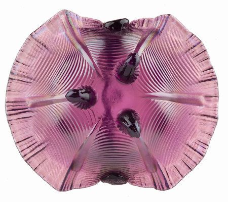 Fenton Art Glass AubergineBasket with Zipper - QVC.com