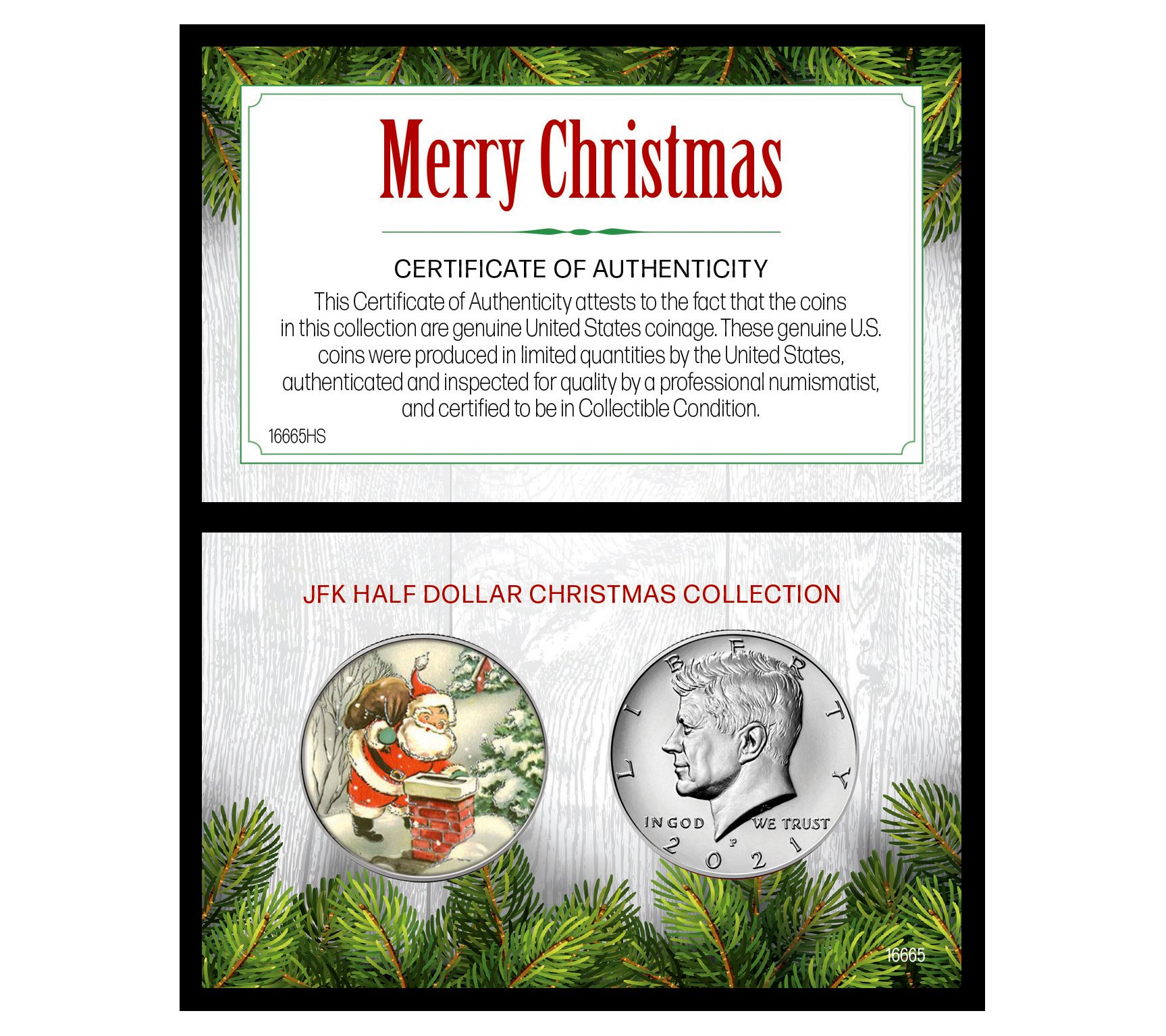 Merry Christmas Santa Half Dollar With 2021 JFKCoin Set - QVC.com