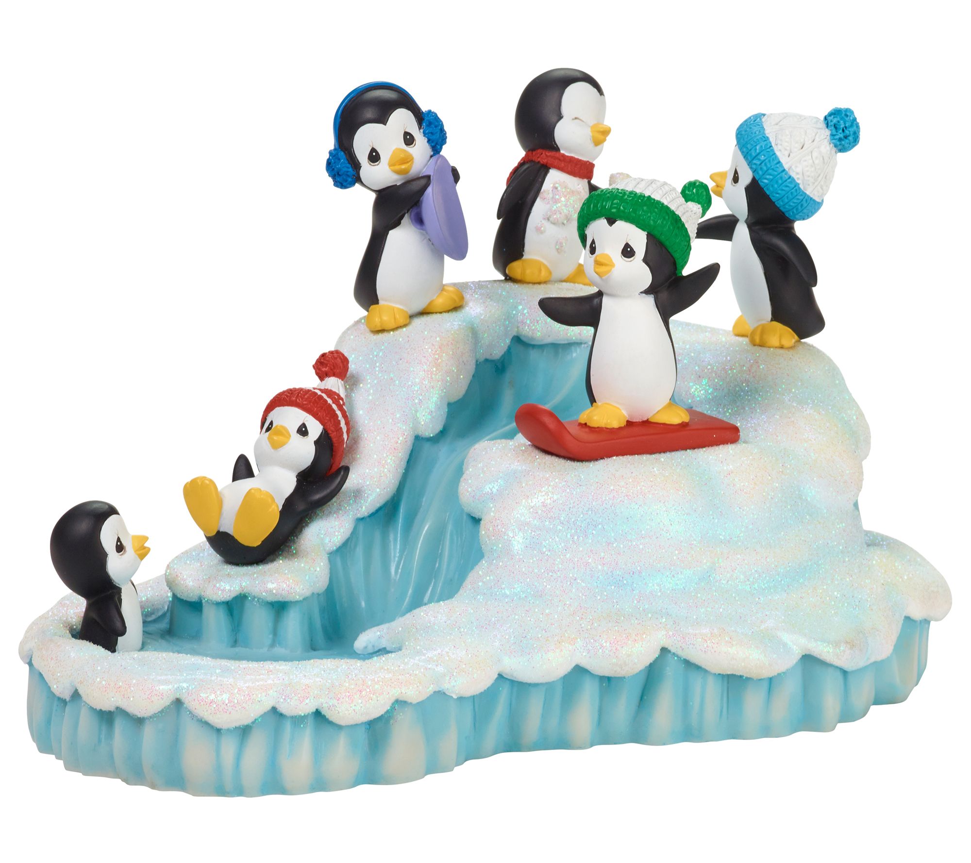 Precious Moments 4.25 Wonderland Penguins Winter Fun Music Bo - QVC.com