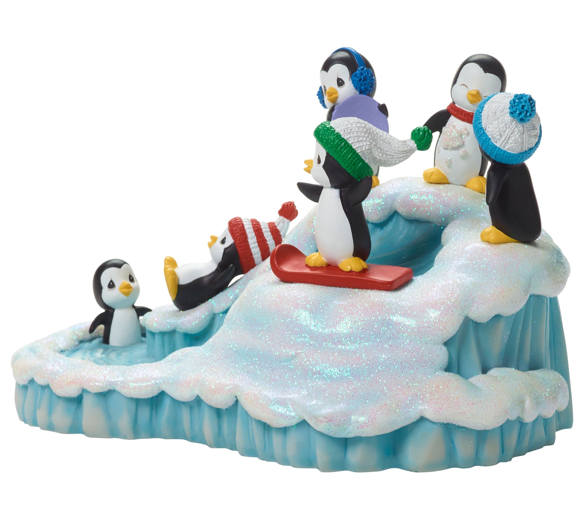 Precious Moments 4.25 Wonderland Penguins Winter Fun Music Bo - QVC.com