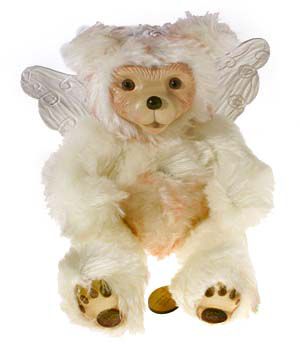 "Trinity" 13-inch Mohair Angel Bear by Robert Raikes - QVC.com