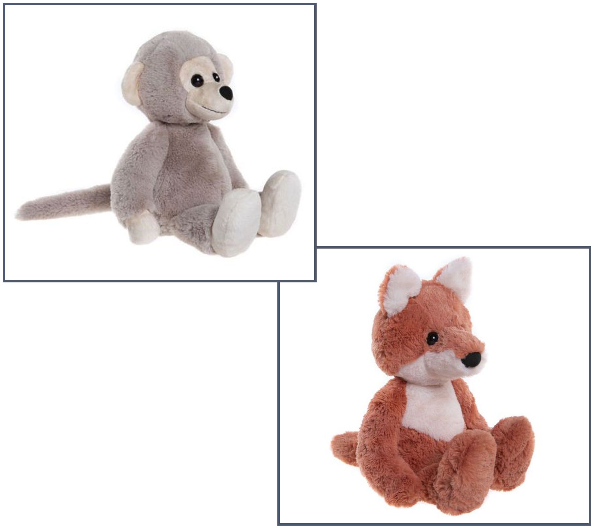 Charlie Bears 11" Cheeky Monkey or 12" Folly Fox Plush Animal - QVC.com