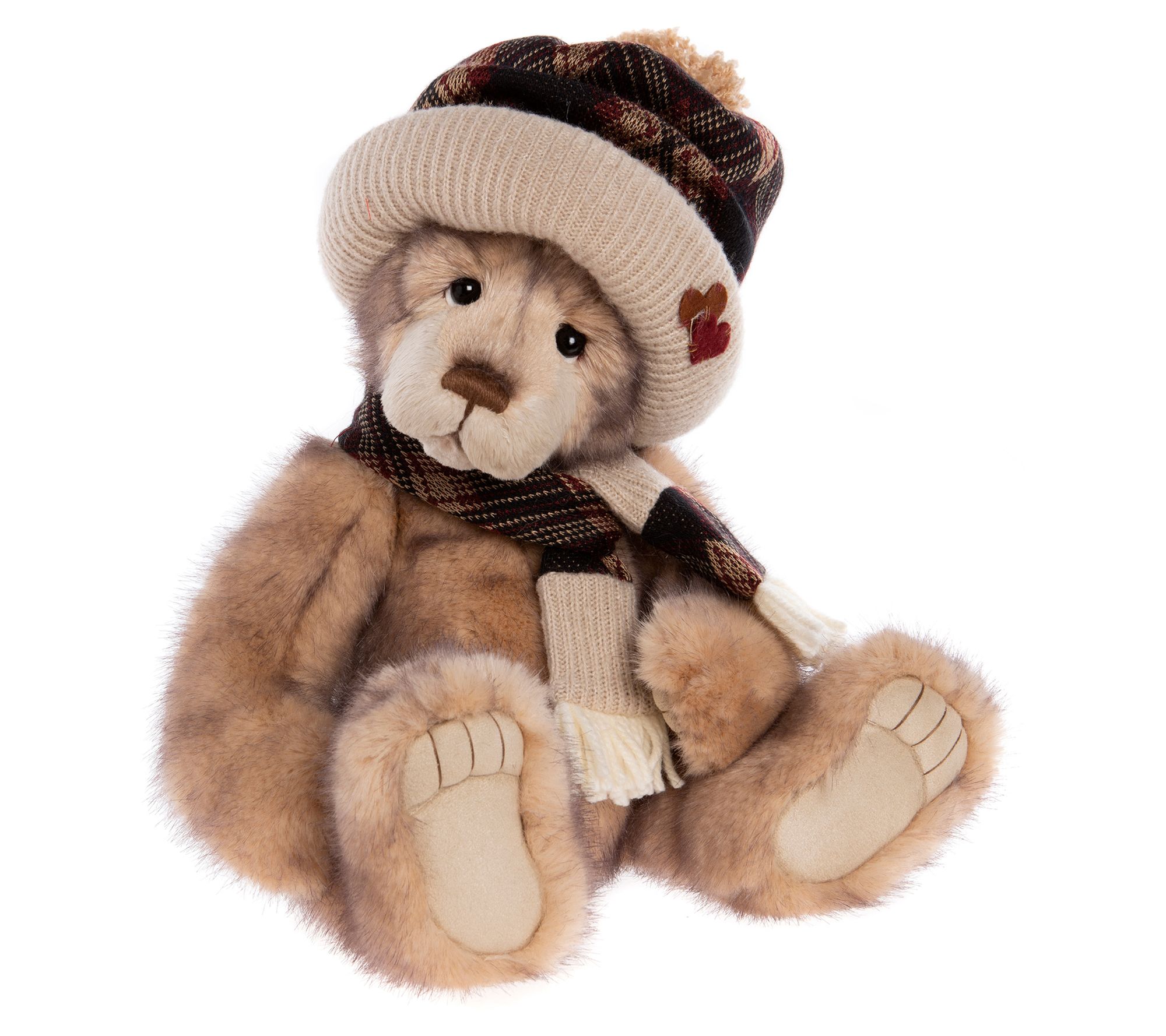Charlie Bears Comfort Cuddles 16" Plush Bear - Winter Attire - QVC.com