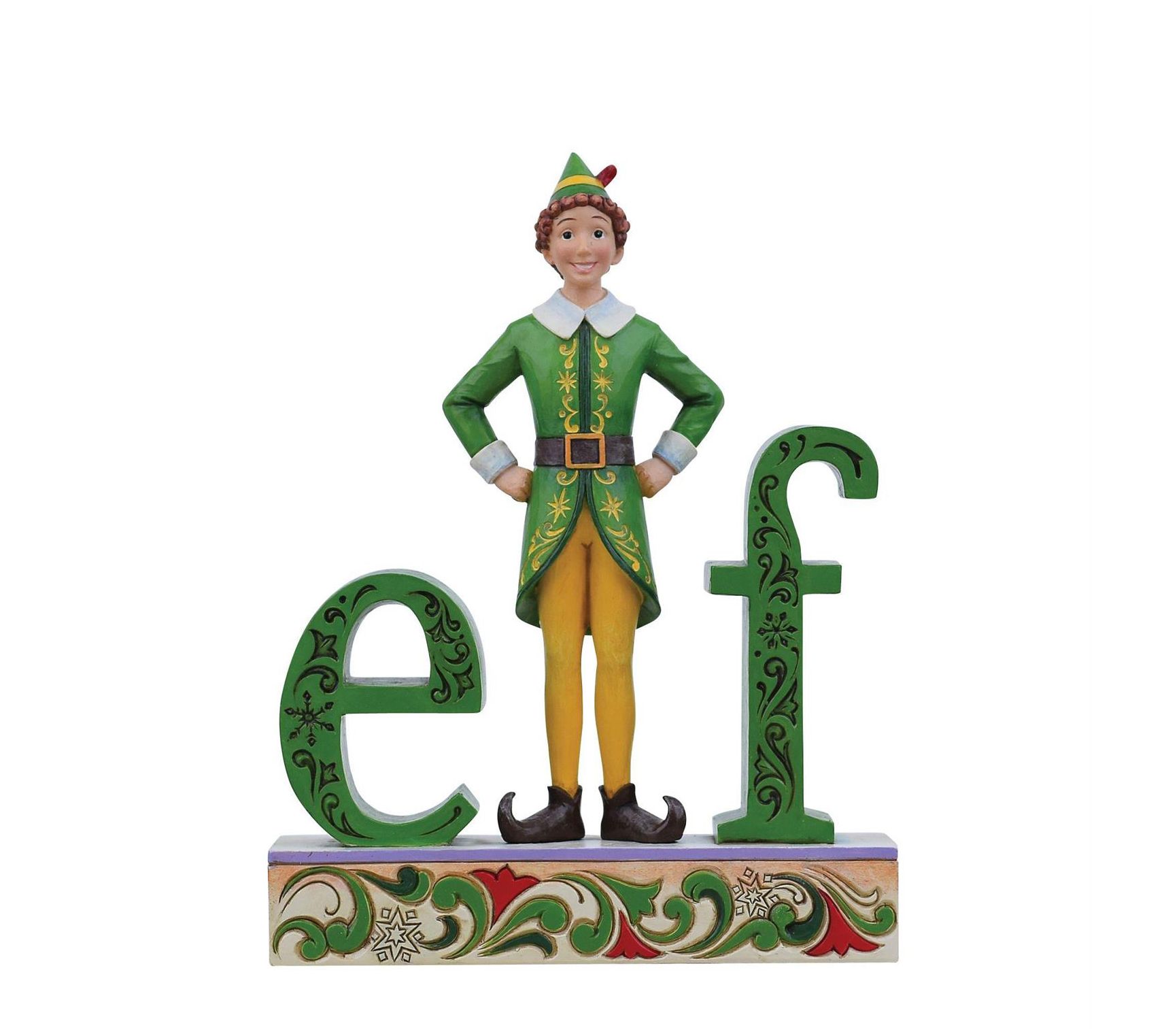 Elf by Jim Shore Standing Sign with Buddy Figure - QVC.com