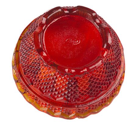 Fenton Art Glass Milk & Ruby Fairy Light Fairy Light - QVC.com