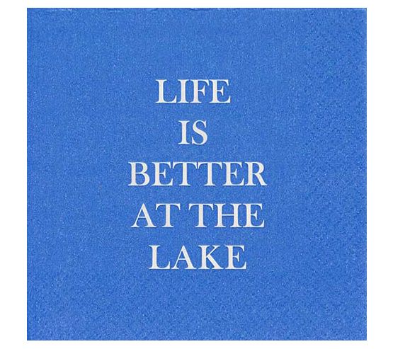 Mary Phillips Designs Lake Cocktail Napkins - QVC.com